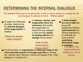 Appreciative inquiry applying the heliotropic principle to influence ...