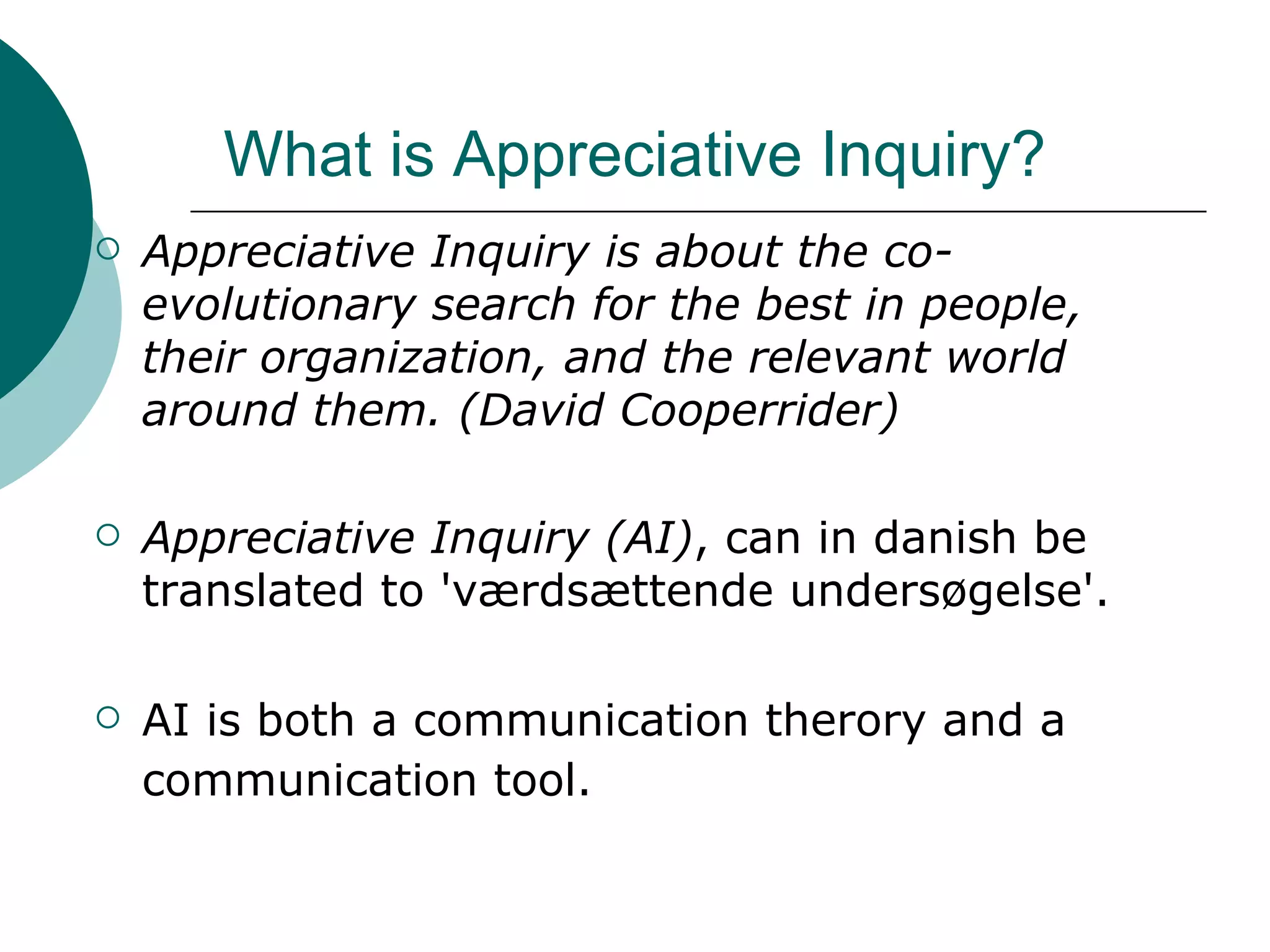 Appreciative Inquiry Slideshare | PPT