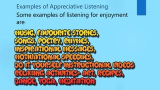 Appreciative listening skills | PPTX