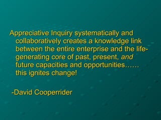 Appreciative Planning Presentation | PPT