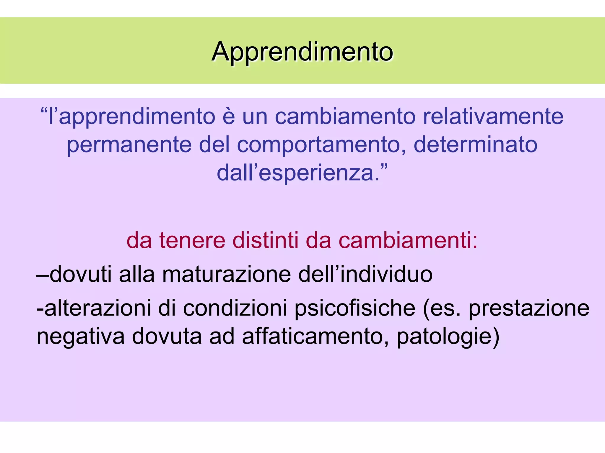 Apprendimento 1 | PPT