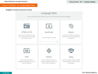 Insegnare a progettare il proprio apprendimento con il coding - Lezione ...