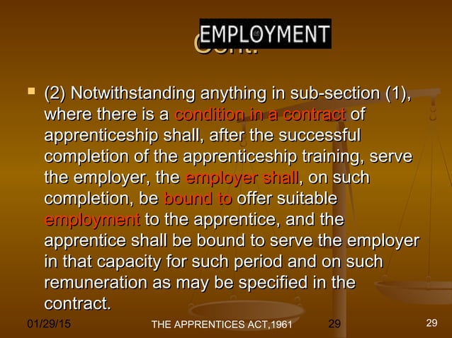 Apprentice act 1961 | PPT | Vocational Training | Careers