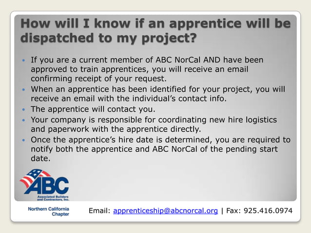Apprentice Dispatching FAQ | PPT