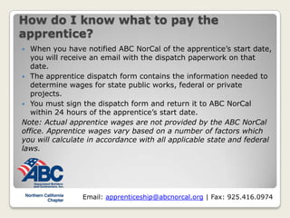 Apprentice Dispatching FAQ | PPT