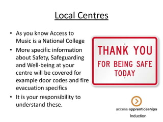 Apprentice Induction Health and Safety Safeguarding and Wellbeing ...