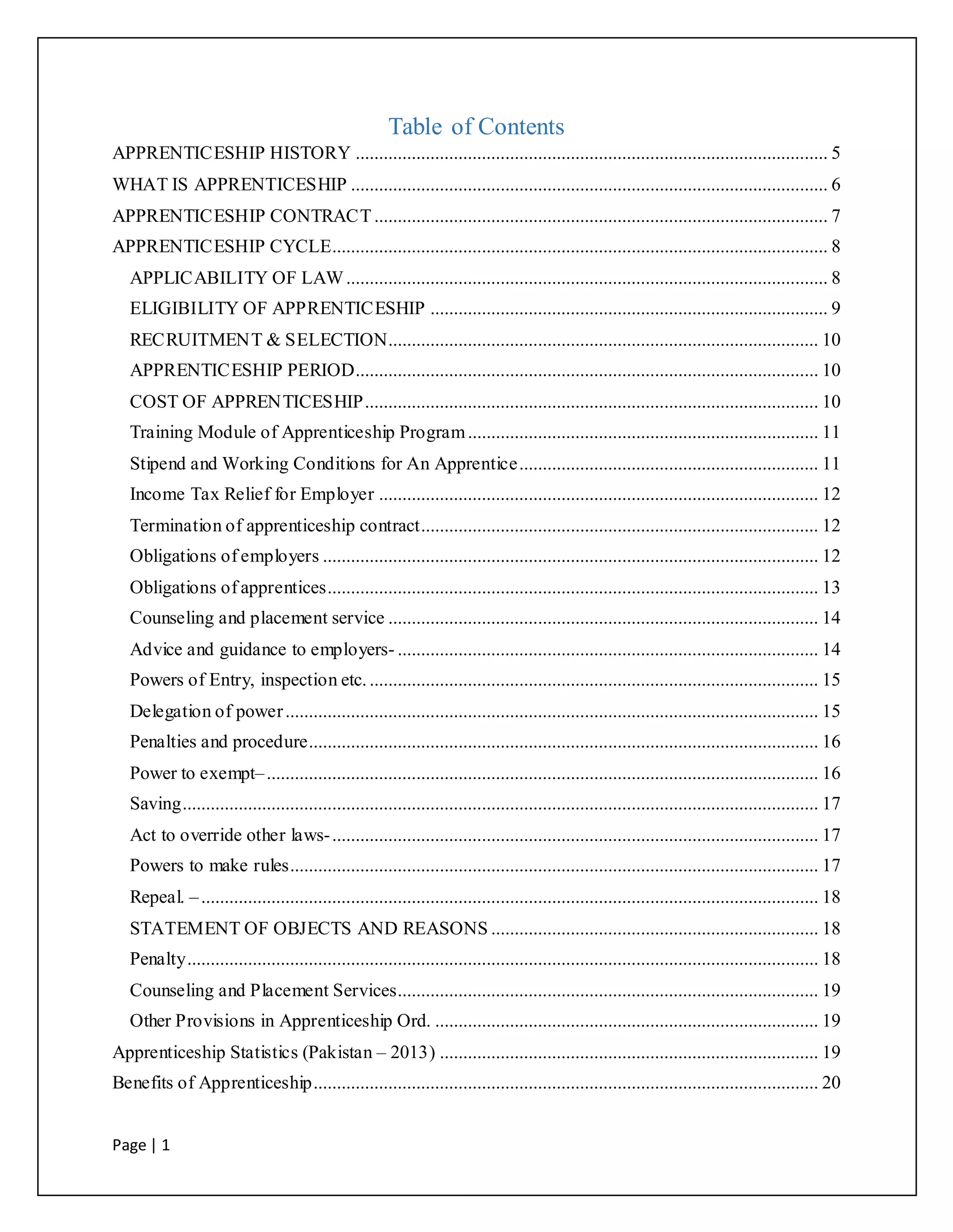 Apprenticeship (Report) | DOCX