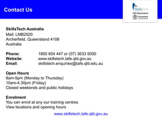 Apprenticeship and traineeship programs at skills tech australia | PPT