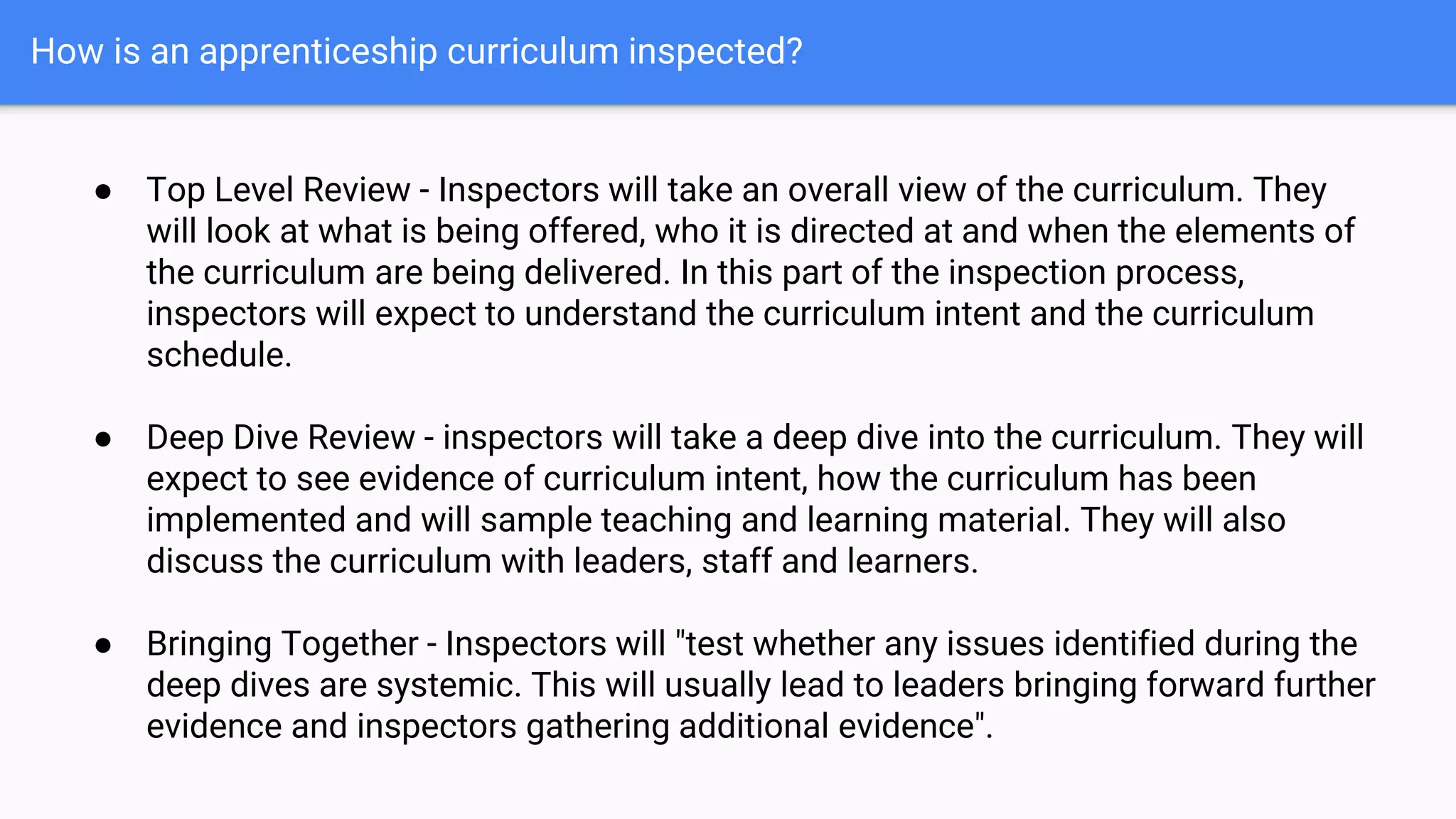 Apprenticeships - Planning Curriculum Intent | PPTX