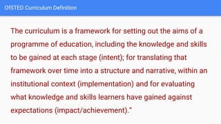 Apprenticeships - Planning Curriculum Intent | PPTX