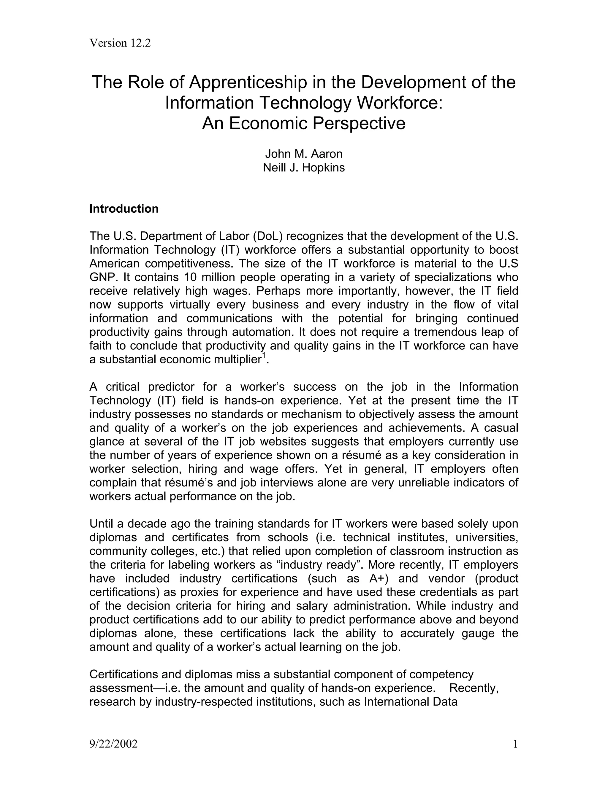 Economic Perspective | PDF