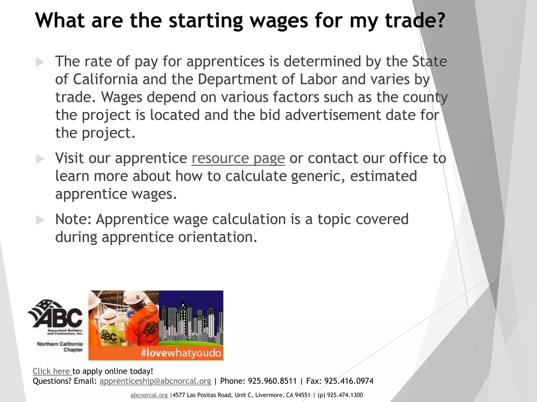 ABC NorCal Apprenticeship Program FAQ | PPTX