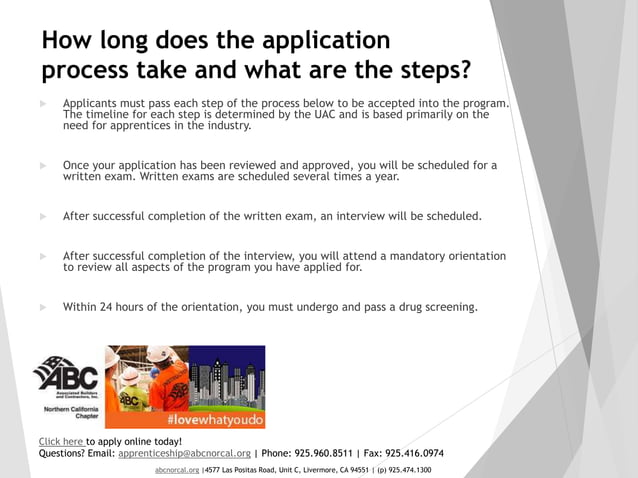 ABC NorCal Apprenticeship Program FAQ | PPTX | Vocational Training ...