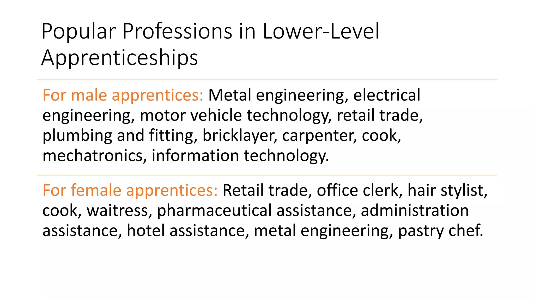The Apprenticeship System in Austria | PPT