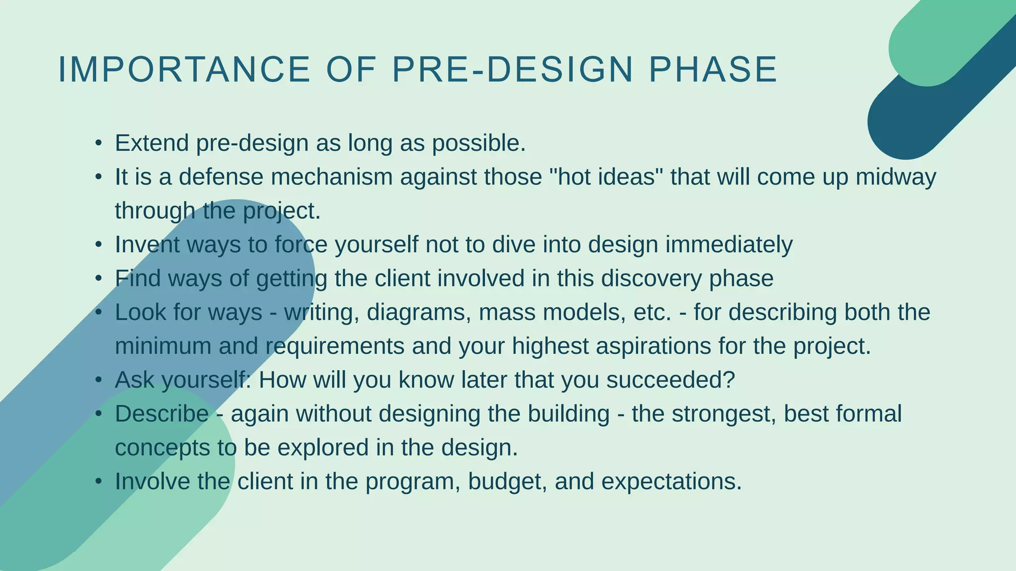 pre-design phase | PPTX