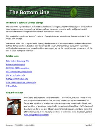 Enterprise Mass Storage TCO Case Study | PDF