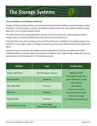 Enterprise Mass Storage TCO Case Study | PDF