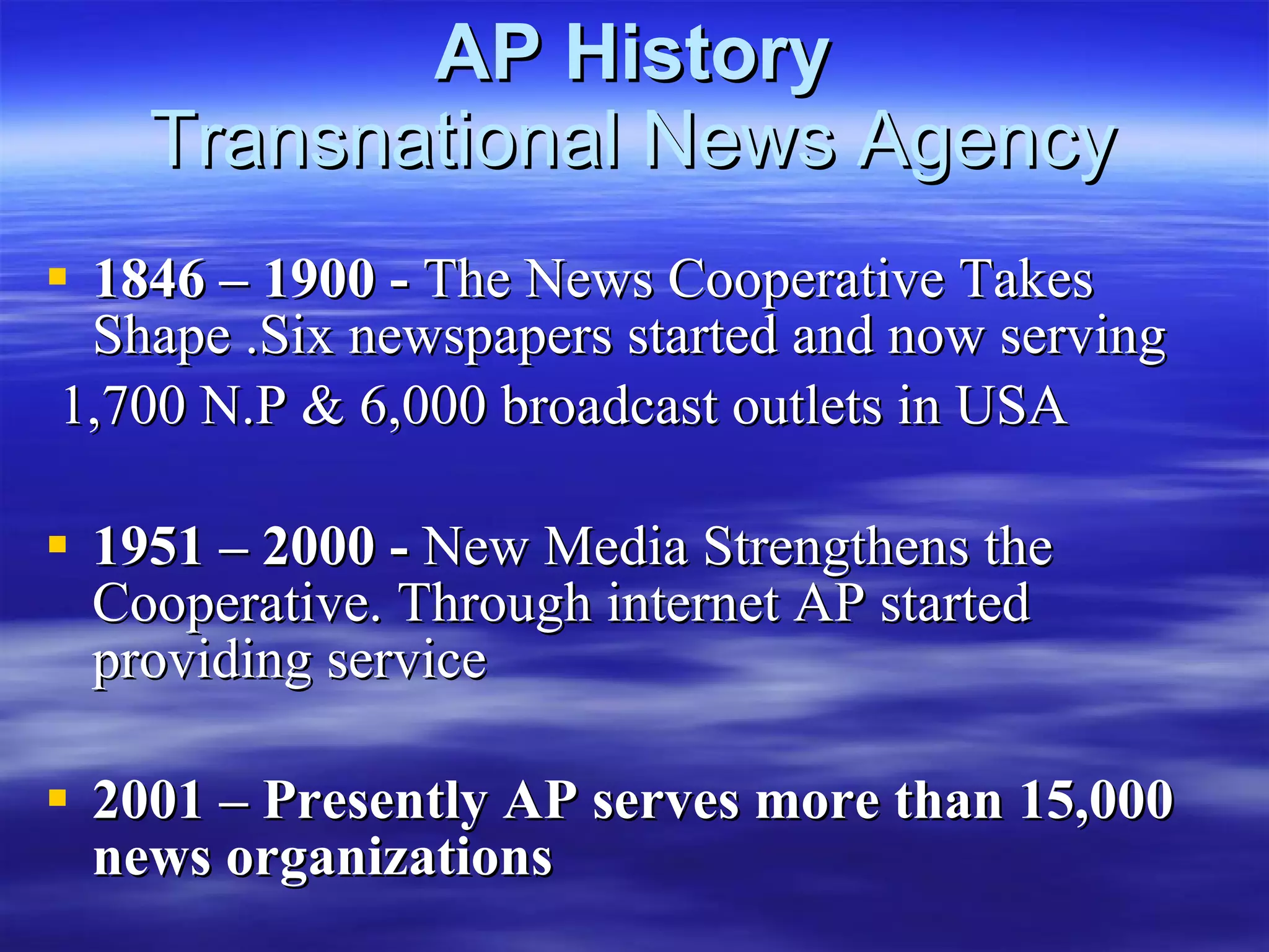 Ap Presentation | PPT | Media Industry | Industries