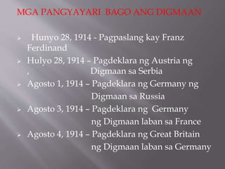 Unang Digmaang Pandaigdig | PPTX