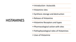 Histamines and Antihistamines | PPTX