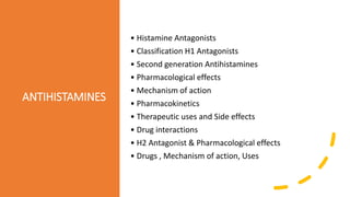 Histamines and Antihistamines | PPTX