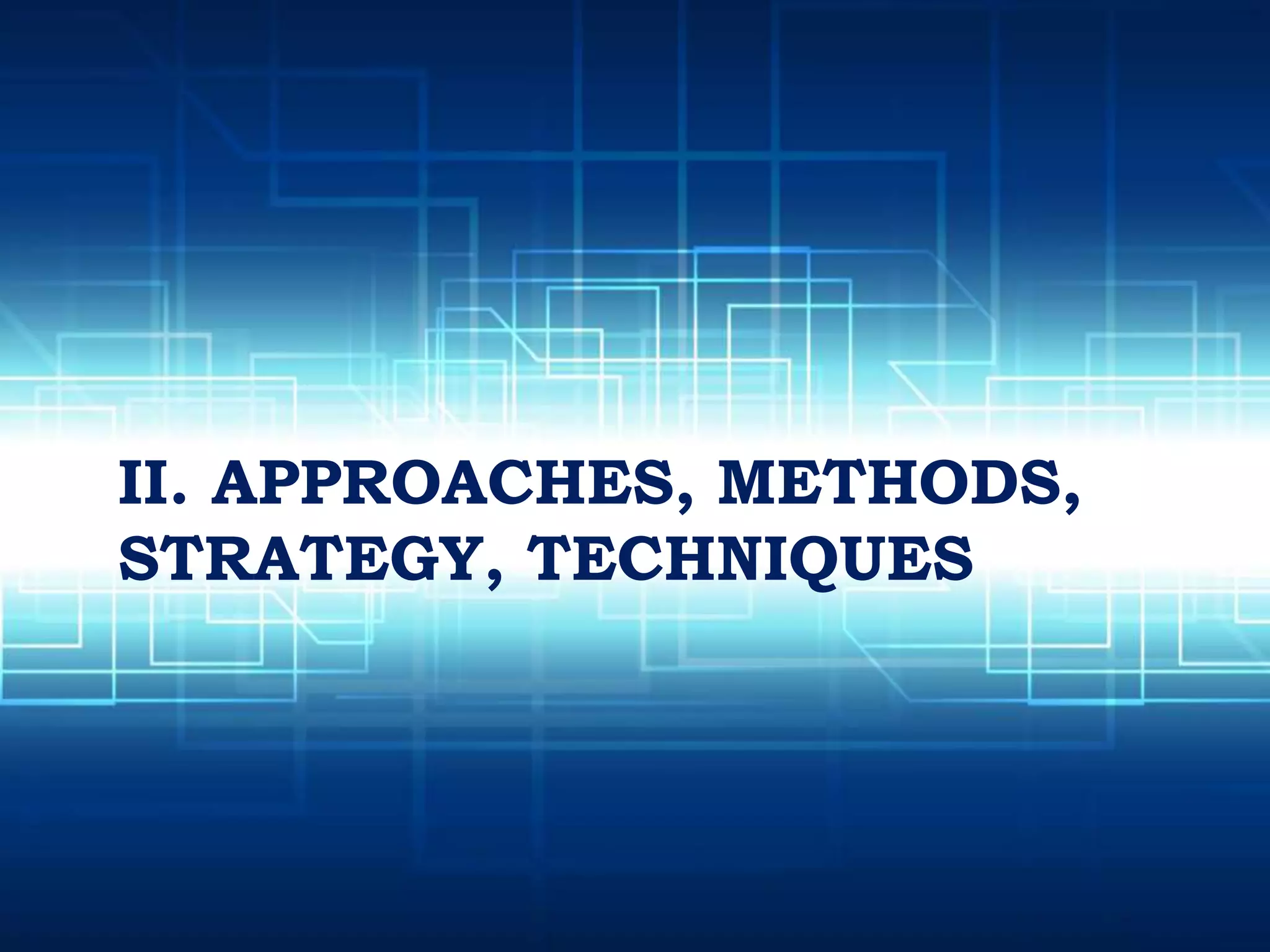 Introduction to Approaches to English Language Teaching | PPTX