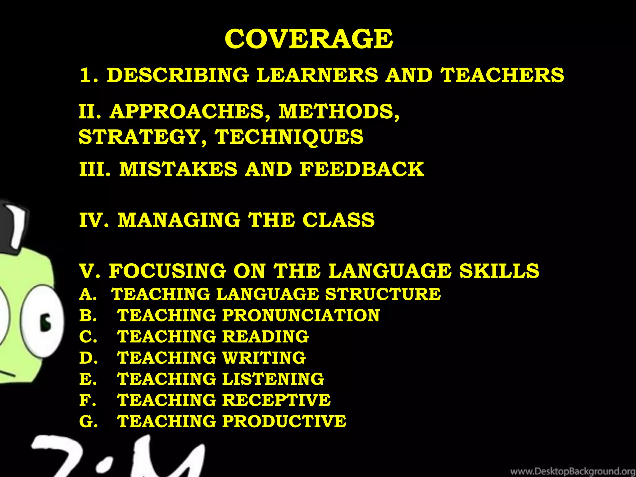 Introduction to Approaches to English Language Teaching | PPTX