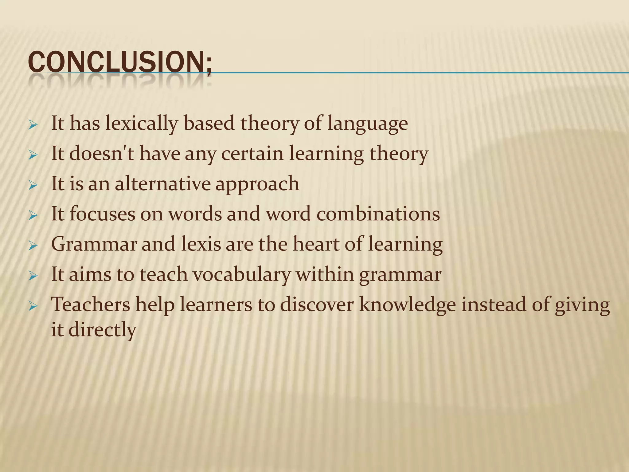 Lexical Approach | PPTX