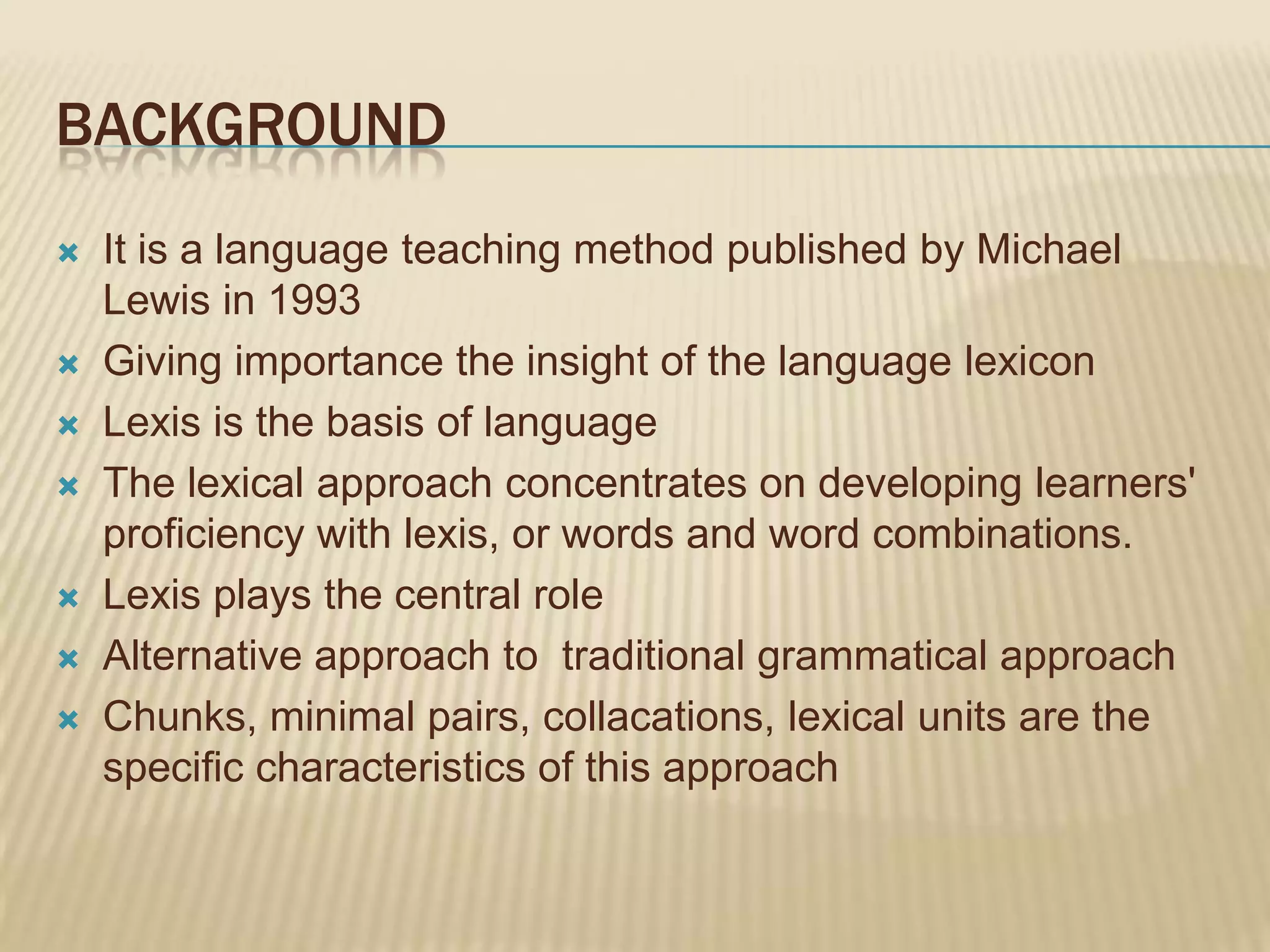 Lexical Approach | PPTX