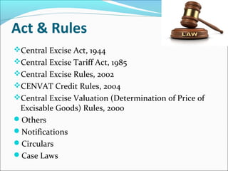 Birds Eye View of Central Excise & Cusotms | PPT