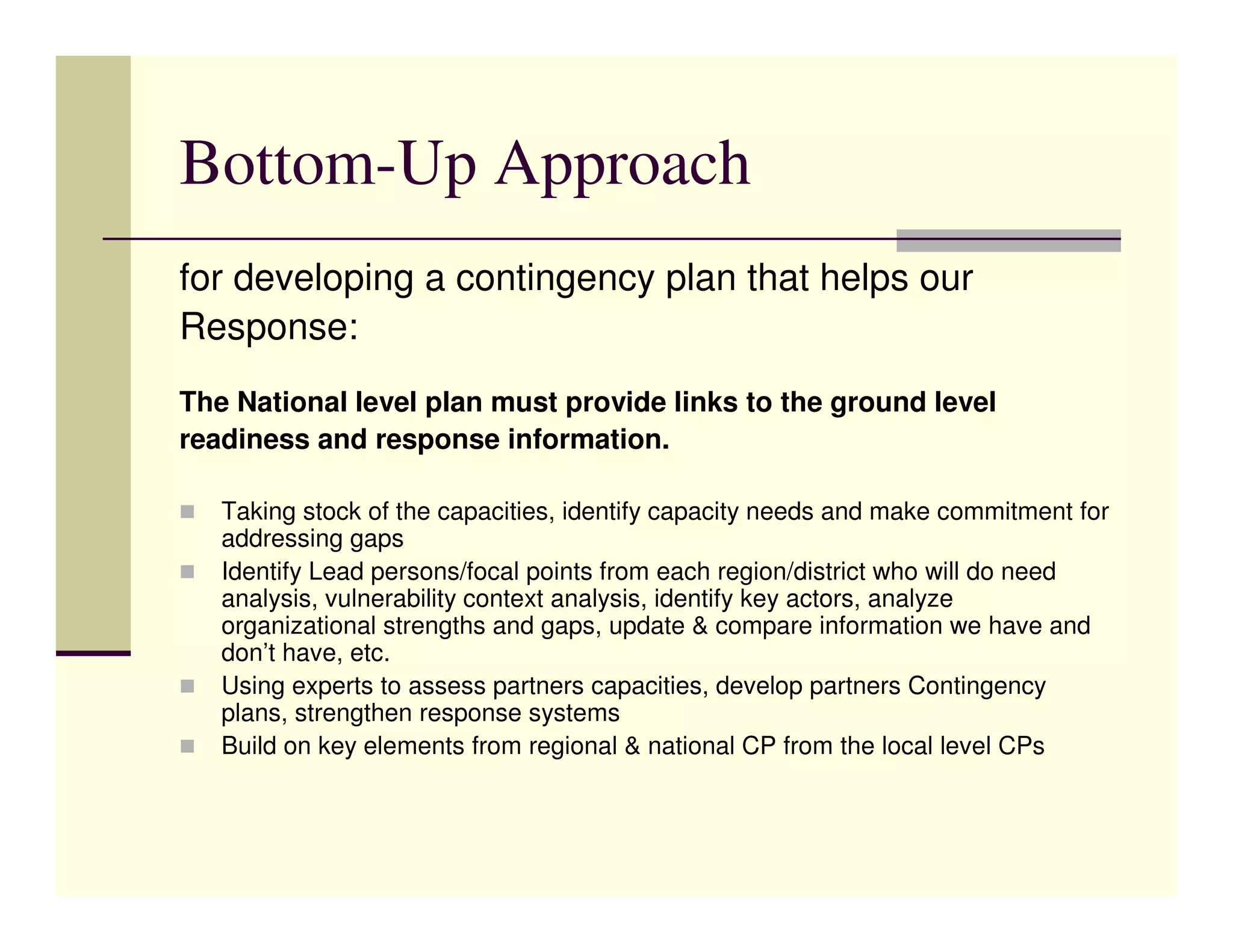 Approach To Contingency Plans | PDF