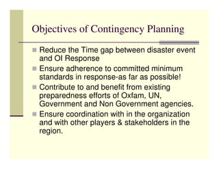 Approach To Contingency Plans | PDF
