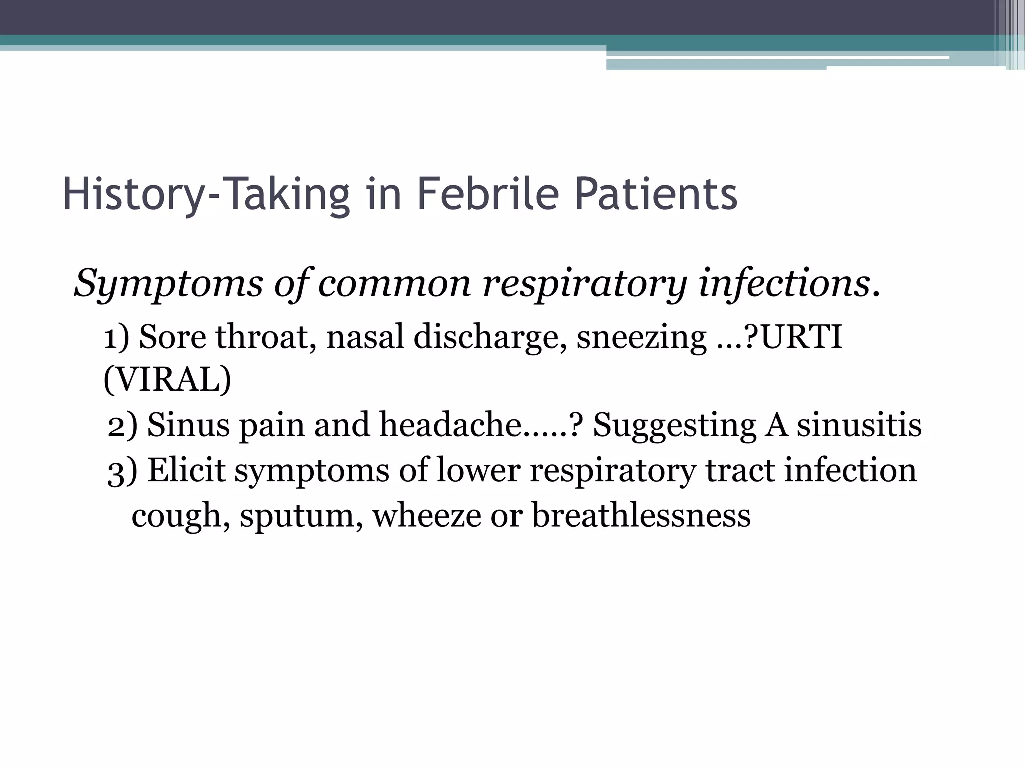 appROACH-TO-FEBRILE-PATIENT-ppt.pptx | Cold and Flu | Diseases and ...