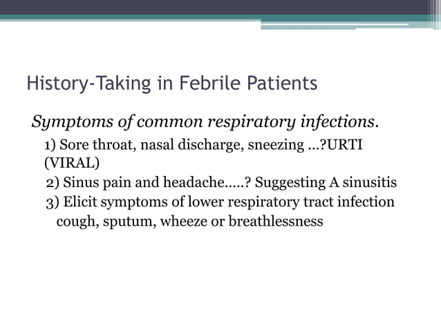 appROACH-TO-FEBRILE-PATIENT-ppt.pptx | Cold and Flu | Diseases and ...