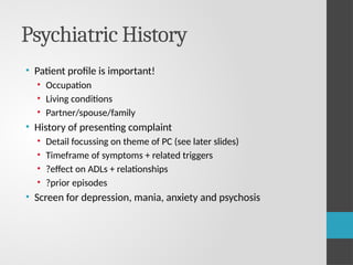 Approach-to-psychiatric-history-and-risk-assessment.pptx | Mental ...