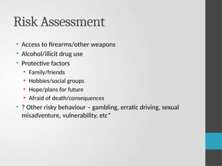 Approach-to-psychiatric-history-and-risk-assessment.pptx | Mental ...