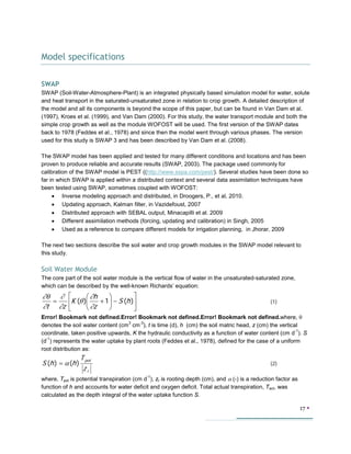 Approach to-soil-water-modelling-for-redsim | PDF