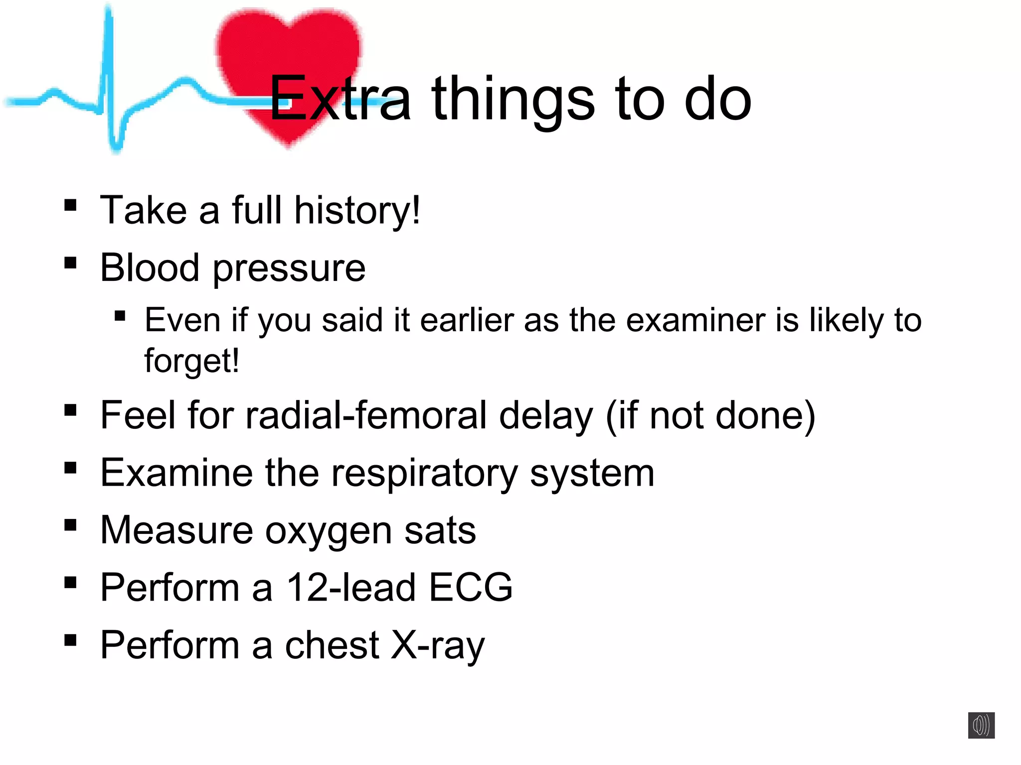 Approach to the cardiovascular examination | PPT