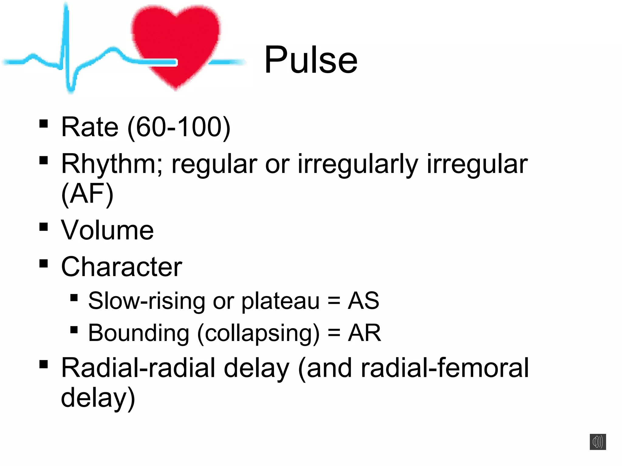 Approach to the cardiovascular examination | PPT