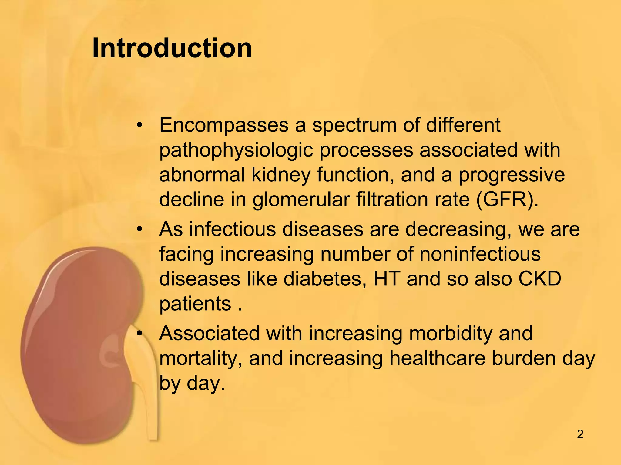 Approach and management of chronic kidney disease sandeep | PPTX
