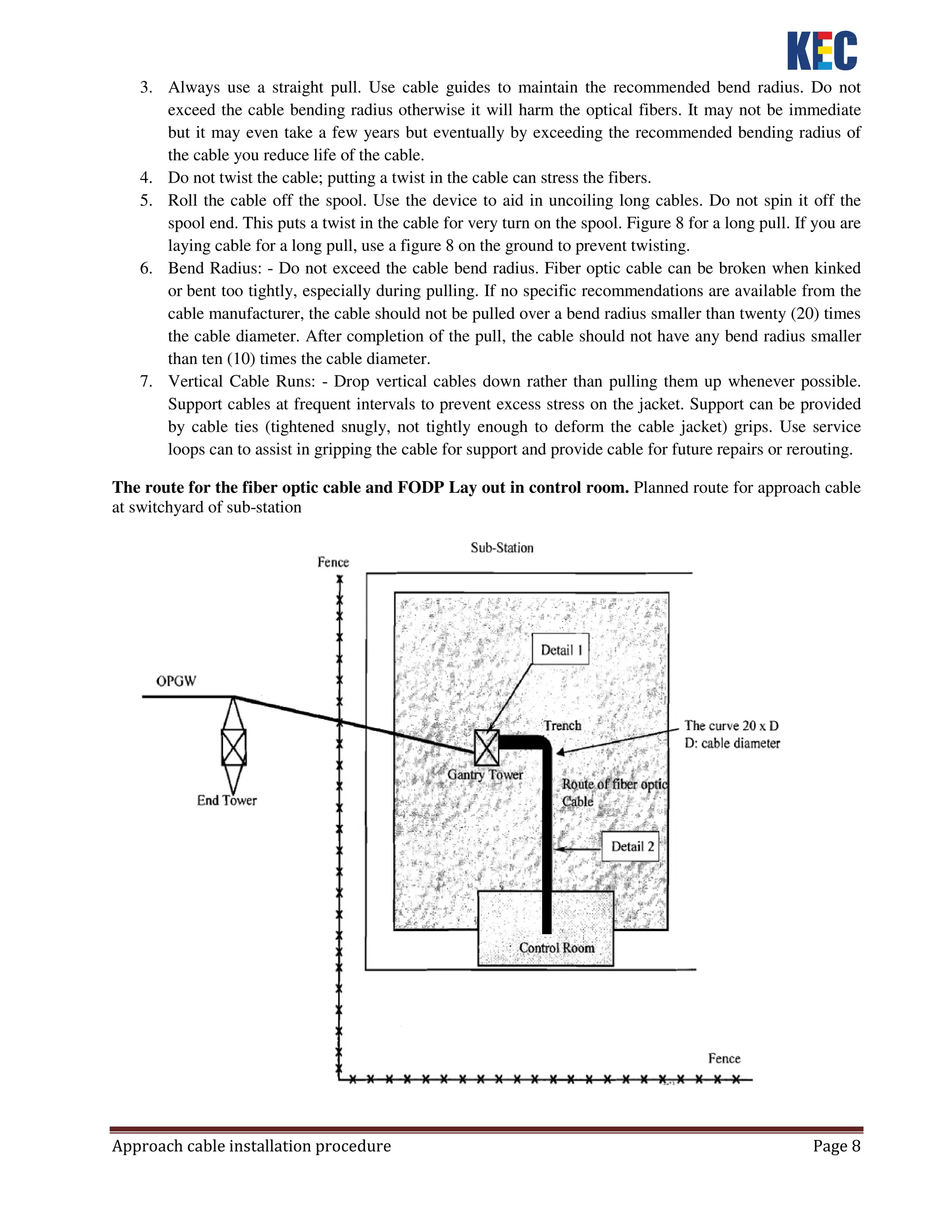 Approach cable installation | PDF