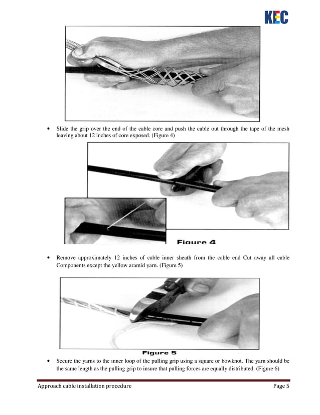 Approach cable installation | PDF