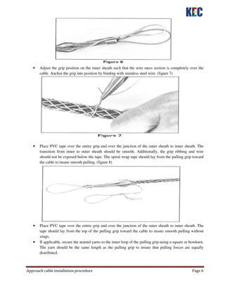 Approach cable installation | PDF