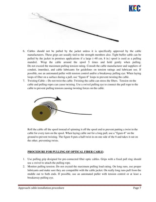 Approach cable installation | PDF