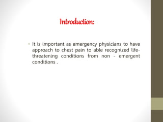 ‫approach Chest Pain- | PPTX