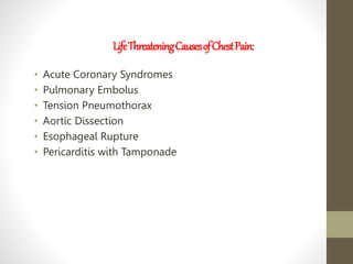 ‫approach Chest Pain- | PPTX