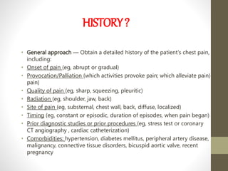 ‫approach Chest Pain- | PPTX
