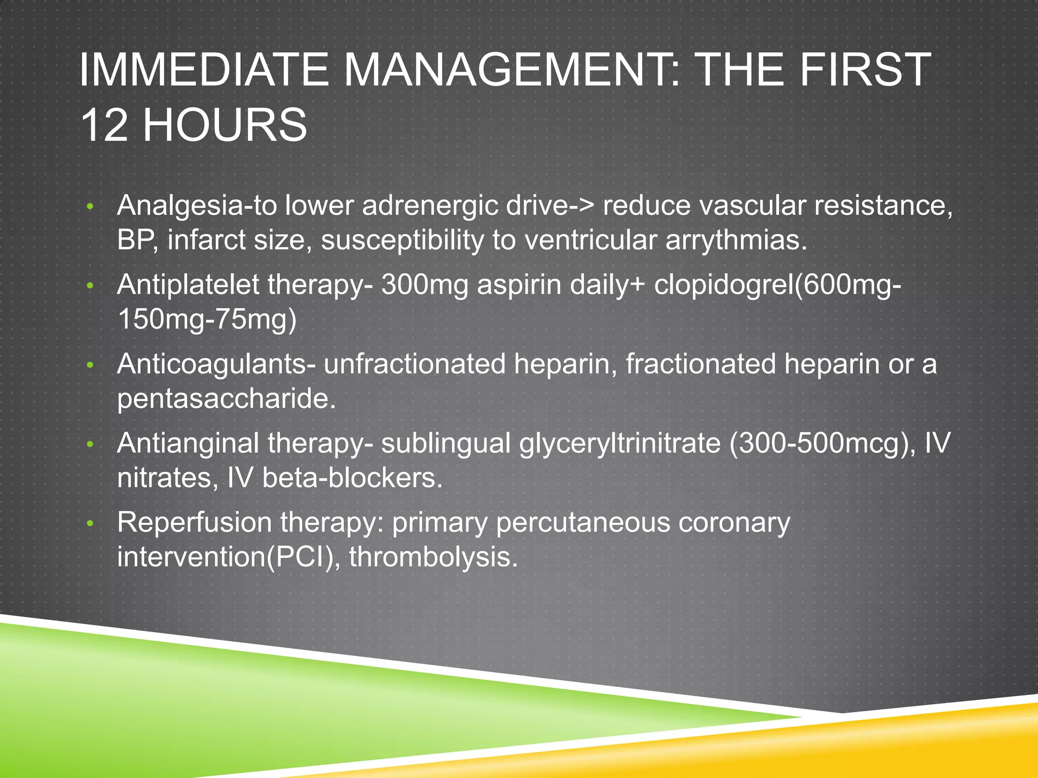 Approach chest pain & acs | PPTX