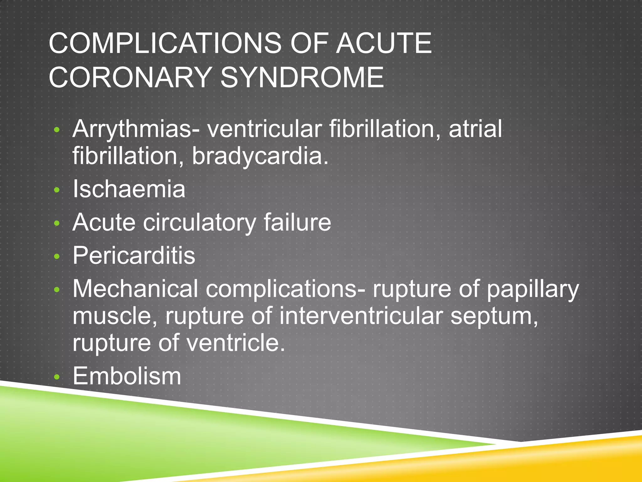Approach chest pain & acs | PPTX