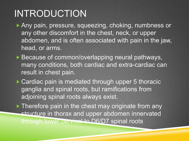 Approach chest pain & acs | PPT